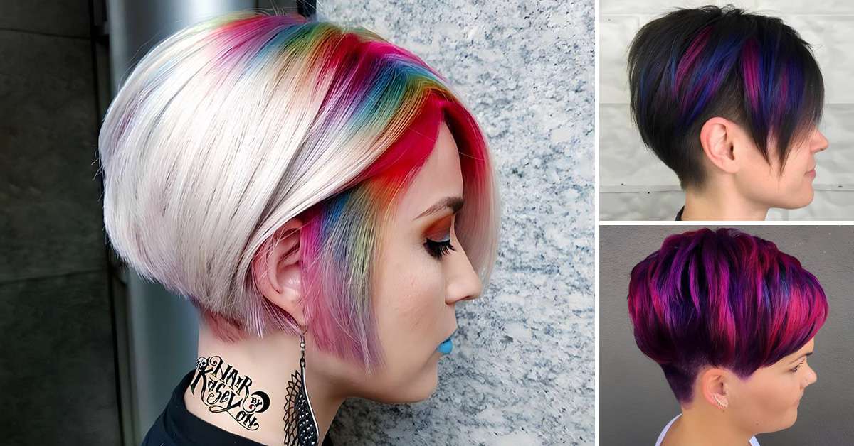 Stunning Short Haircuts with Vibrant Colors and Patterns - Short Hairstyles